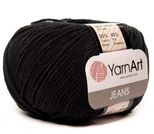 WŁÓCZKA YARN ART JEANS - NR 53 CZERŃ (5905555383354) • Cena, Opinie ...