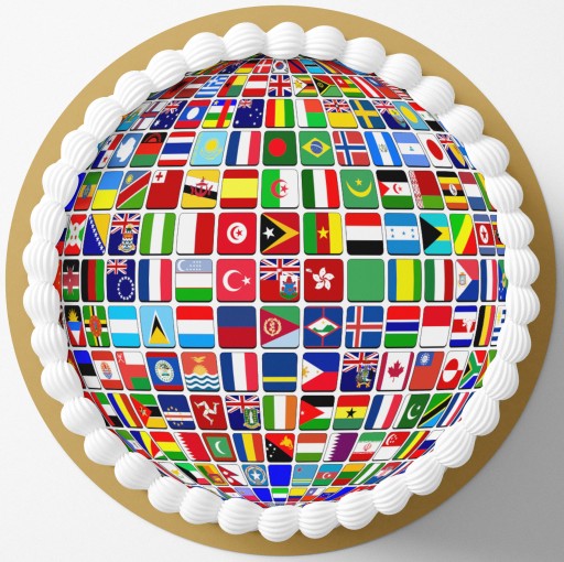 OPŁATEK A3 OD 22CM - 29CM FLAGI PAŃSTW FLAGA (5906146235953) • Cena, Opinie • Dekoracje tortów i ...