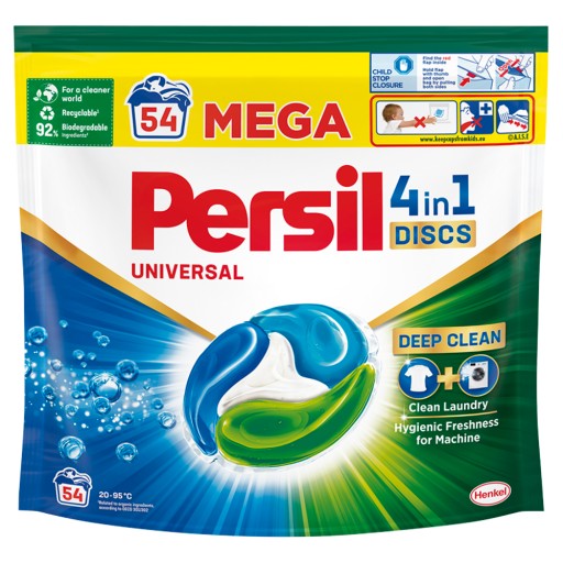 Persil Universal Discs mosókapszula fehér és világos ruhához 54 mosás ...
