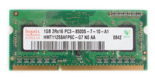Operační paměť hynix RAM Hynix 1GB 2Rx16 PC3-8500S za 99.00CZK - Allegro