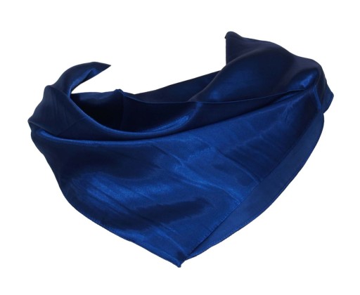 Apaszka jedwabna niebieski granat z połyskiem • Cena, Opinie • Chusty i ...