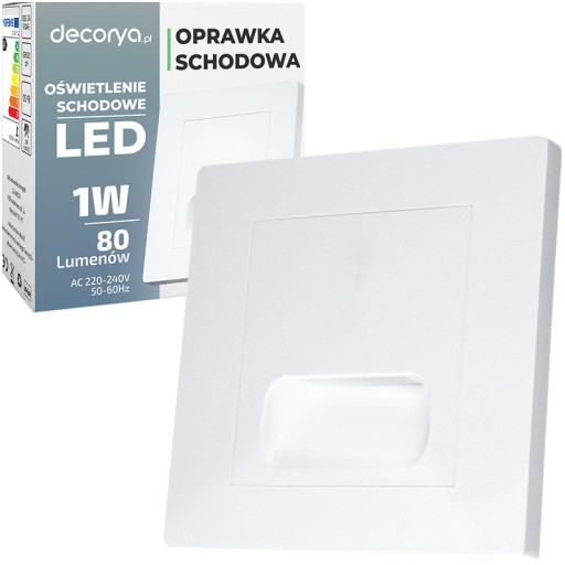 OŚWIETLENIE LAMPKI SCHODOWE NA SCHODY PRZYPODŁOGOWE LED 230V DO PUSZKI ...
