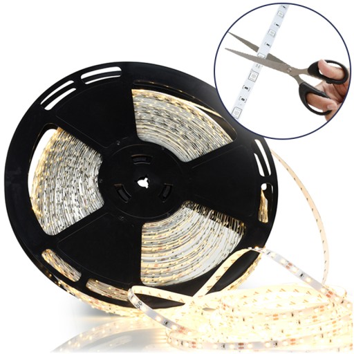 OŚWIETLENIE LED PASEK LEDOWY BIAŁY CIEPŁY 12V 17m (5904194683740 ...