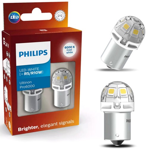 Żarówki Philips Led R5W/R10W White 6000K CU60 24V 8719018015624 za 79 ...
