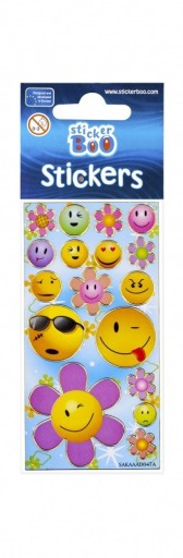 NAKLEJKI NA ZESZYTY STICKER BOO KWIATKI I EMOTKI 1 (5907604685495) • Cena, Opinie • Naklejki ...
