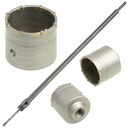 OTWORNICA DO BETONU 70 mm + ADAPTER SDS plus 600 mm FREZ KORONKA ...