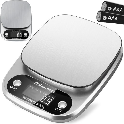 PRECYZYJNA WAGA KUCHENNA 5000g I 0,1g WYŚWIETLACZ LCD JUBILERSKA BATERIE - Sklep, Opinie, Cena w ...