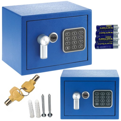 SEJF MAŁY Z ZAMKIEM ELEKTRONICZNYM SZYFR NIEBIESKI (YSV/170/DB1/B ...