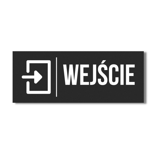 TABLICZKA PIKTOGRAM WEJŚCIE TABLICA Z NAPISEM NA DRZWI ŚCIANĘ 30X10CM WZÓR (5908298559369 ...