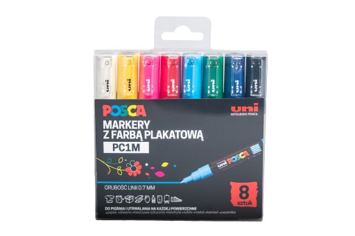Marker Posca Zestaw PC-1M 8 szt w ETUI mazak (5906340928408) • Cena ...