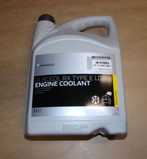 PŁYN DO CHŁODNIC RENAULT OE GLACEOL RX TYPE D E LDR 5L ORYGINALNY ...