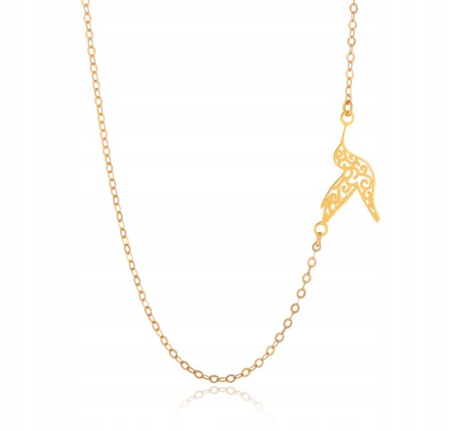 Náhrdelník KOLIBŘÍK klíční kost stříbro 925 zlatý za 380.00CZK - Allegro