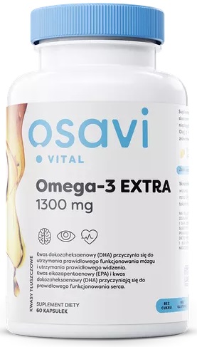 Osavi Omega-3 EXTRA, 1300 mg cytryna 60 kapsułek (5904139922798) • Cena ...
