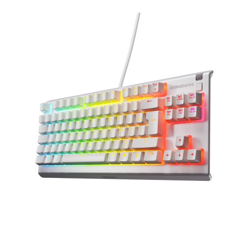 SteelSeries Apex 3 TKL White RGB Gaming Keyboard - Tenkeyless Compact ...