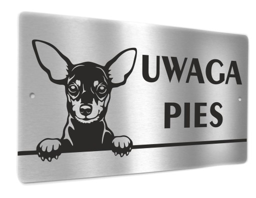 Tabliczka UWAGA PIES Pinczer miniaturowy RATLEREK • Cena, Opinie ...