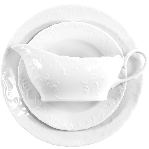0001 SERWIS OBIADOWY 12/44 ROCOCO PFP PORCELANA ĆMIELÓW ZESTAW TALERZE ...