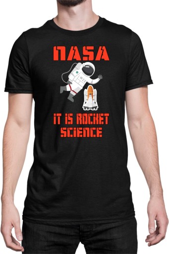 NASA Space Theme férfi póló NASA It Is Rocket Science, M, Black ...