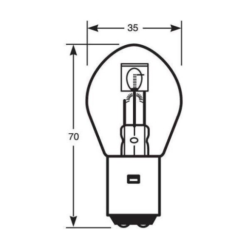ŻARÓWKA S2 12V- 35- 35W BA20D Z COKOŁEM METALOWYM DWUWŁÓKNOWA NAR49531 ... ŻARÓWKA S2 12V- 35- 35W BA20D Z COKOŁEM METALOWYM DWUWŁÓKNOWA NAR49531 ...