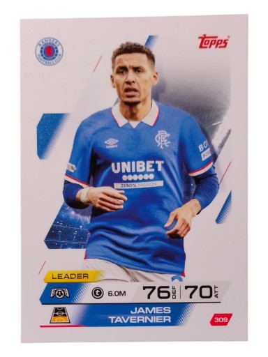 TOPPS MATCH ATTAX 2025-2026 BASE CARD JAMES TAVERNIER RANGERS FC 309 ...