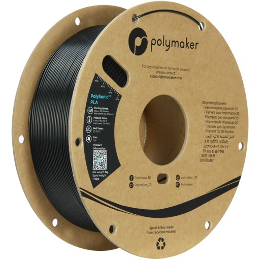 Filament Polymaker PolySonic High Speed PLA 1,75 mm 1 kg - Černý ...