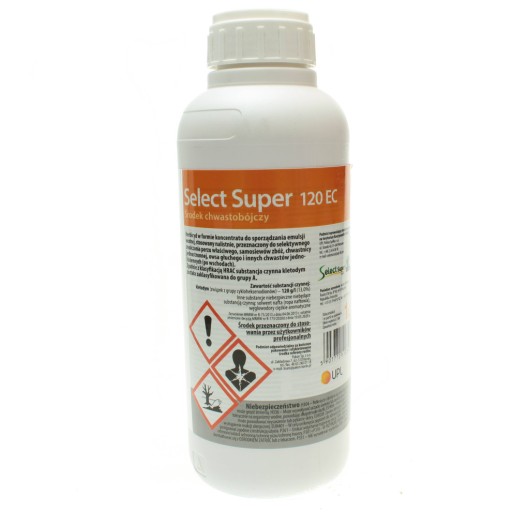 SELECT SUPER 120 EC 1L ŚRODEK CHWASTOBÓJCZY PERZ MIOTŁA ZBOŻOWA CHWASTY ...