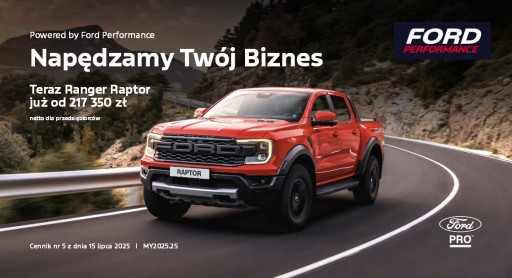 Ford Ranger Raptor prospekt 07 2025 model 2026 polski • Cena, Opinie ...