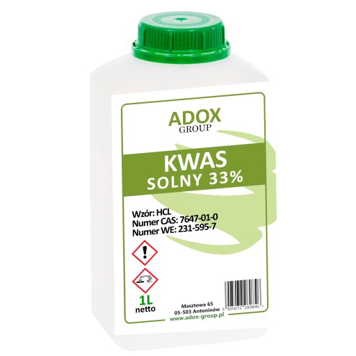 Kwas solny 33% - 1L 12649860580 - Allegro.pl