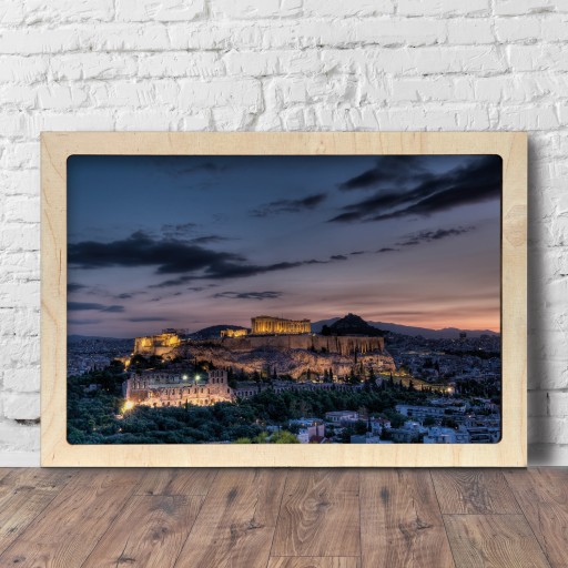 Fotóvászon falra, Parthenon Akropolisz éjszaka, 60x40 cm, • Ár ...