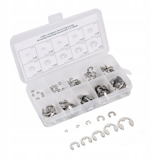 ZAWLECZKI TYPU E MIX 10 RODZAJÓW ZESTAW ZAWLECZEK PIERŚCIENIE SEGERY ...