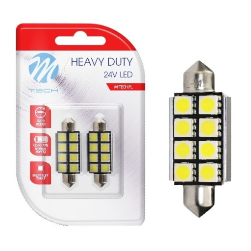 ŻARÓWKI C5W LED 41mm CANBUS DIODA BIAŁA 24V TIR LB9327W za 27,98 zł z ...