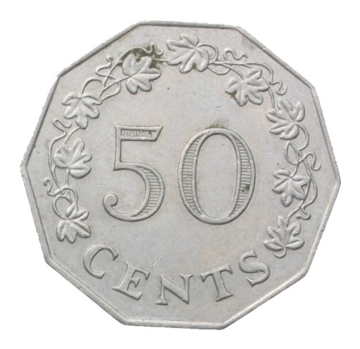 [M12815] Malta 50 centov 1972 za 3.17EUR - Allegro