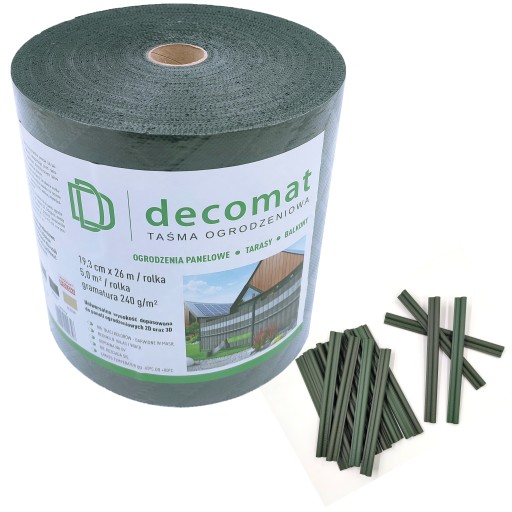 Panel ogrodzeniowy Decomat Zielony + KLIPSY (5901619129326) • Cena ...