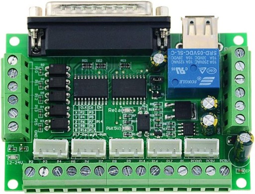 5 Axis Cnc Breakout Board - Sterownik silnika krokowego - Mach3 • Cena, Opinie • Sterowanie i ...