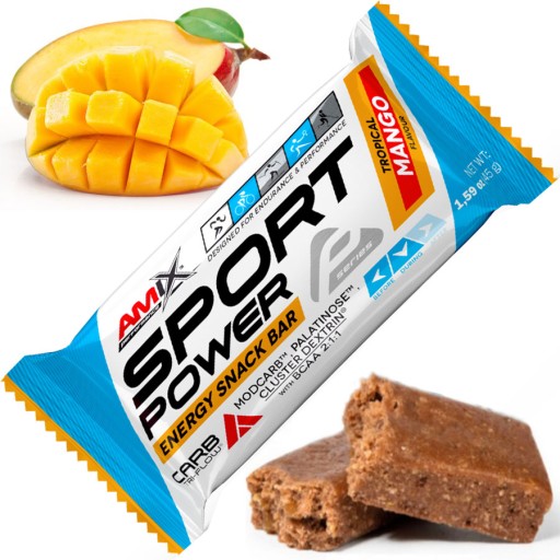 BATONY NA ROWER węglowodany, energetyczny - mango - Baton na rower Amix ...