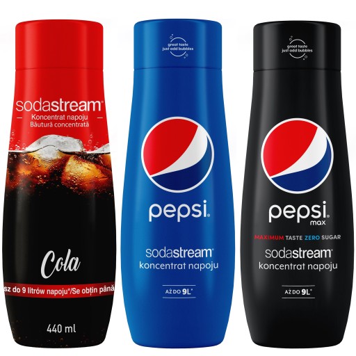 SODASTREAM Zestaw syrop COLA + PEPSI + PEPSI MAX 13101342315 - Allegro.pl