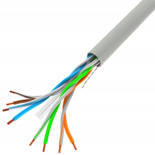 KABEL PRZEWÓD SIECIOWY LAN SKRĘTKA RJ45 UTP KAT.5E CAT.5E 20M LANBERG ...