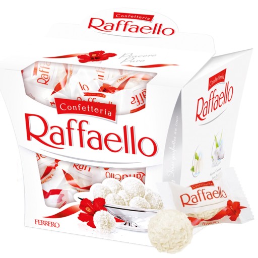 Bombonierka Raffaello Ferrero Wiórki Kokosa Migdał Praliny 150g ...