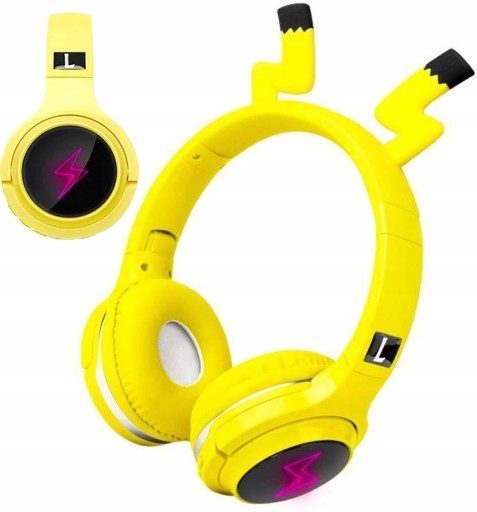 Słuchawki nauszne ŚWIECĄCE USZY LED PIKACHU DZIECI - Sklep, Opinie ...