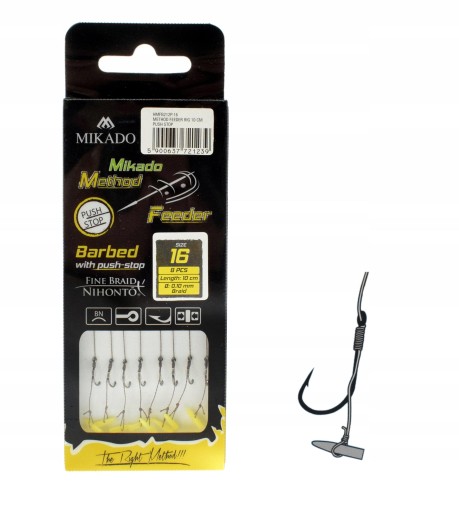 Haczyki gruntowe, z przyponem, z zadziorem Mikado wędkarskie 8 szt. - 14451993062 - Allegro