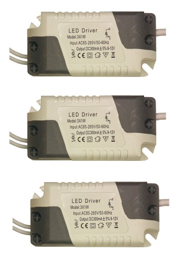 3x Zasilacz LED DRIVER 3W DC9 - 12V przetwornica - Sklep, Opinie, Cena ...