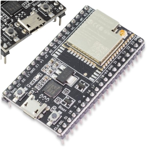 ESP32 DevKitC ESP-WROOM-32U Arduino z WiFi i Bluetooth micro USB 32 GPIO - Sklep, Opinie, Cena w ...