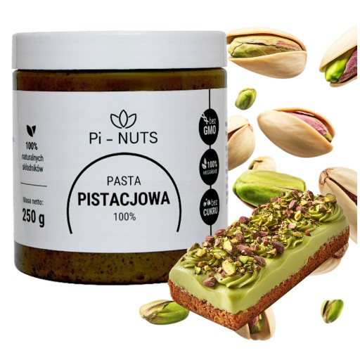 Pi-nuts Pasta z pistacji 100% 250g • Cena, Opinie - Allegro