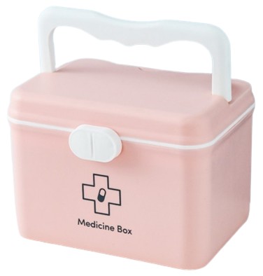 DUŻY POJEMNIK KASETKA PUDEŁKO NA LEKI TABLETKI BOX RÓŻOWY 14197434602 ...
