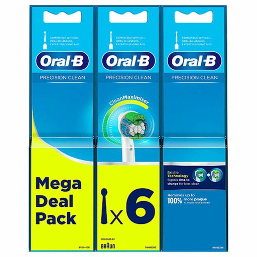 6 db Braun Oral-B Precision Clean Maximizer Pótfej Oral-B elektromos fogkeféhez, (4210201371540 ...