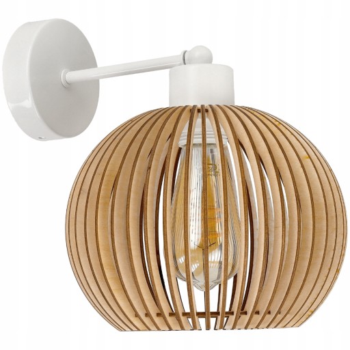 LAMPA KINKIET E27 ścienny stały loft KULA Drewno (5904261941919) • Cena ... LAMPA KINKIET E27 ścienny stały loft KULA Drewno (5904261941919) • Cena ...