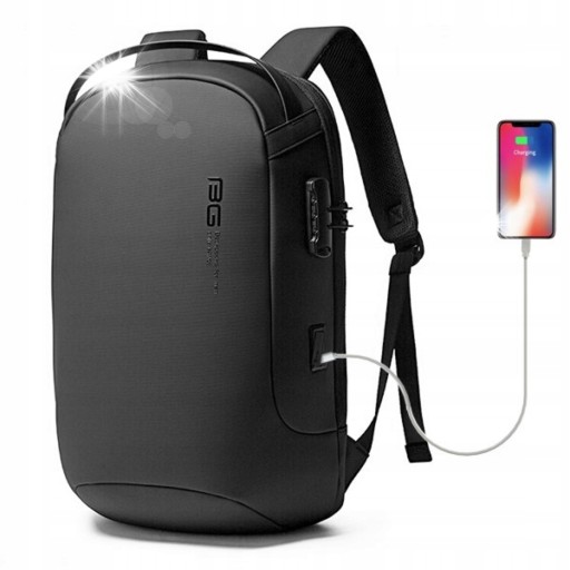 BANGE Lopásgátló Városi Hátizsák 15,6"-os LAPTOPHOZ, USB Csatlakozóval, Divatos, (5907945324824 ...