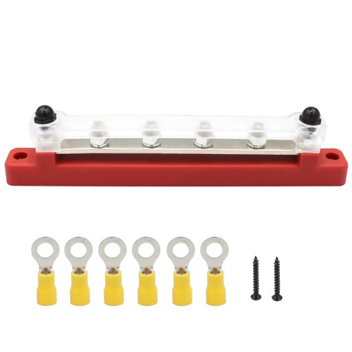 Positive Negative Bus Bar Battery Power 12V Distribution Block 6 X M ... Positive Negative Bus Bar Battery Power 12V Distribution Block 6 X M ...