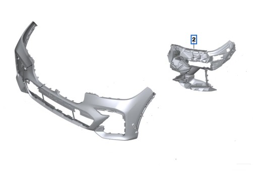 OE BMW X7 G07 MOCOWANIE LAMPY PRZECIWMGŁ. LEWY PRZÓD 49710397 za 495 ...