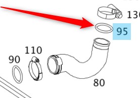 Mercedes-Benz OE A0289974548 uszczelka przewodu intercoolera za 22 ...