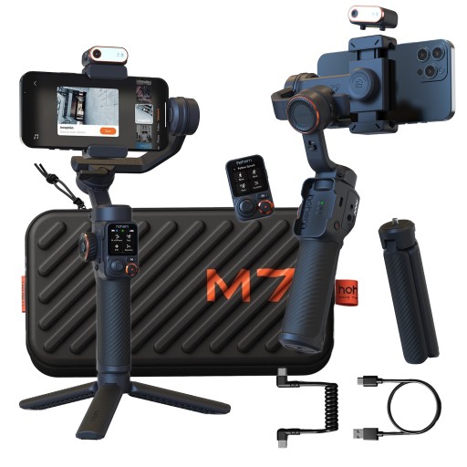 Hohem iSteady M7 - Gimbal 3-osiowy AI Tracker LED wysięgnik odpinany ...